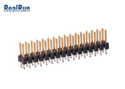 Cina Fila diritta d'ottone del doppio UL94V-0 di PA6T 180° Pin Header Connector 2.54mm in vendita