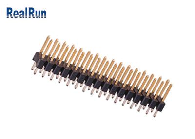 Cina Fila diritta d'ottone del doppio UL94V-0 di PA6T 180° Pin Header Connector 2.54mm in vendita