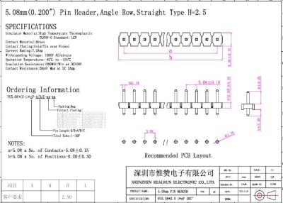 Cina La singola fila Pin Header UL94V-0 dello SGS ha inscatolato il bordo di PBT LCP per imbarcarsi sul connettore in vendita