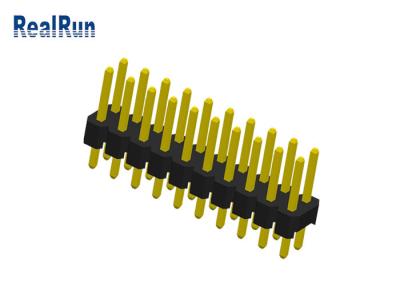Cina Ottone di Pin Header Male Brass Pcb 3.0A della immersione di fila del doppio di PBT PA6T 20P in vendita
