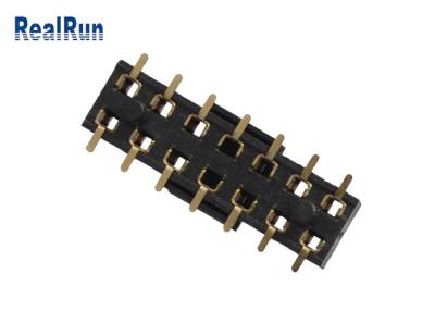 中国 ポストの帽子との真鍮PA6T女性ヘッダーのコネクター2×7 SMT H3.5 500VAC 販売のため