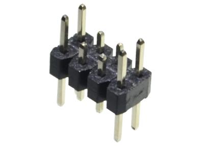 中国 倍の列男性の黒2.0 MmのPinヘッダー2*4Pまっすぐで長いPinの不足分Pinの 販売のため