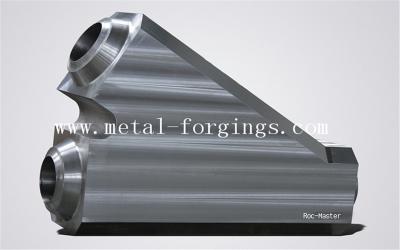 China Forged Big Steel Tee F53 F51F316 F304 Rough Machined Customized Open Die Forge for sale