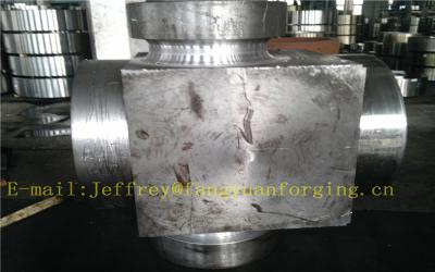 China Forged Big Steel Tee F53 F51F316 F304 Rough Machined Customized Open Die Forge for sale