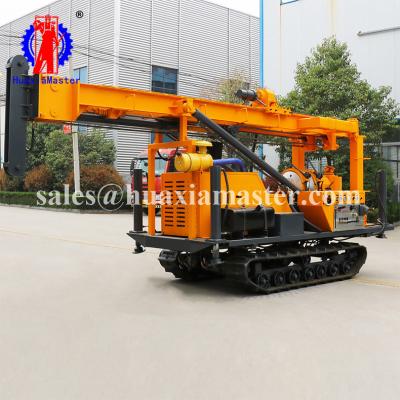 China Air Compressor drill steel crawler type water well drilling rig machinery deephole digging mud pump drill price for sale