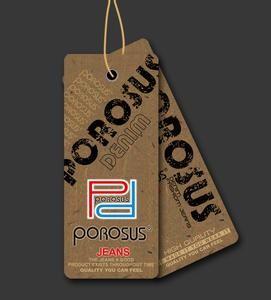 China Offset Printing PVC Hang Tag / Hole hang clothing tags with ribbons en venta
