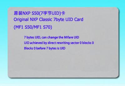 China Tarjeta original del UID de la obra clásica 7byte (MF1 S50/MF1 S70) en venta