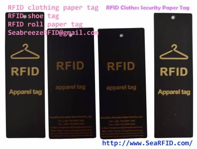China El RFID viste la etiqueta de papel, etiqueta de papel de la ropa del RFID, etiqueta de papel de las ropas del RFID, etiqueta del papel de seguridad de la ropa del RFID en venta