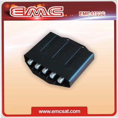 China Good quality Luxury and nobility  Metal housing black water-proof plastic cover 4 in 1 out  4X1 DiSEqC switch (EMC4103C) for sale