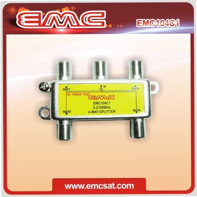China TV signal 4 way splitter Zinc die cast housing  good quality  strong resistance to high and low temperature properties. for sale