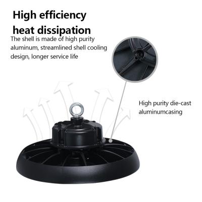 China High Bay LED Light Factory Price 160lm/w LED Workshop IP65 Power Adjustable UFO LED High Bay Light for sale
