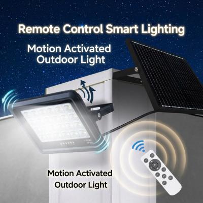 China Solar Flood Light 100W 200W 300W LED Outdoor IP65 Waterproof Motion Sensor Solar Powered Floodlight with Remote Control for Garden Parking Lot Billboard for sale