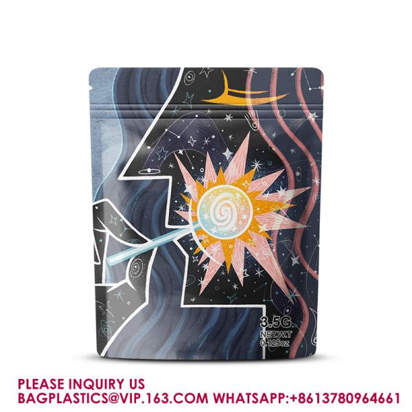 Quality Custom Logo Storage Laminated Candy Sealable ChildProof Eco Friendly Mylar for sale