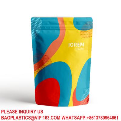 China Custom Printed Matte Resealable Ziplock Pla Packaging Stand Up Pouch Edible Candy Cookie for sale