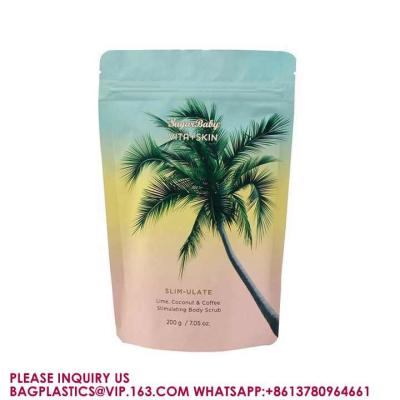 China Resealable Matte Pouch Ziplock Snack Sea Moss Food Packaging Mylar Bags With Clear Window for sale