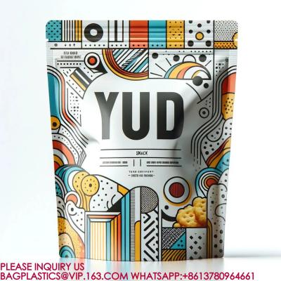 Китай Resealable Stand Up Pouch Packaging Aluminum Foil Bag Candy Biscuit Nut Food Zip Bag продается