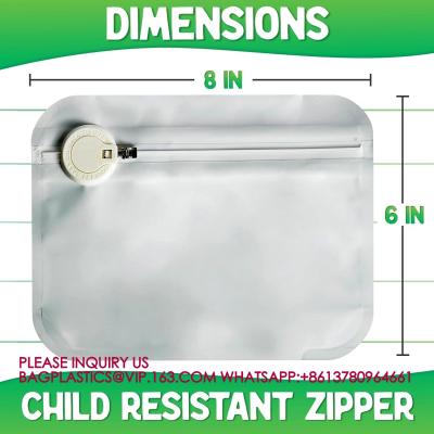 China Child Proof Zipper Bags Zip Resealable Lock Dispensary Exit Mylar Child Protection Bags for sale
