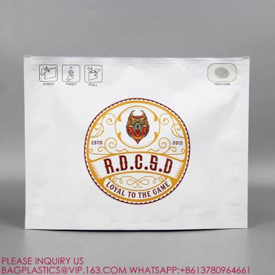 Китай Tamper Evident Pinch And Slide Exit Matte Mylar Bags, Smell Proof, Pouch Exit Packages продается