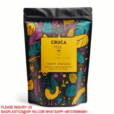 Китай Biodegradable Matte Stand Up Mylar Bag Tea Coffee Packaging Pouches With Window Zipper продается