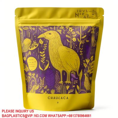Китай Biodegradable Matte Stand Up Mylar Bag Tea Coffee Packaging Pouches With Window Zipper продается