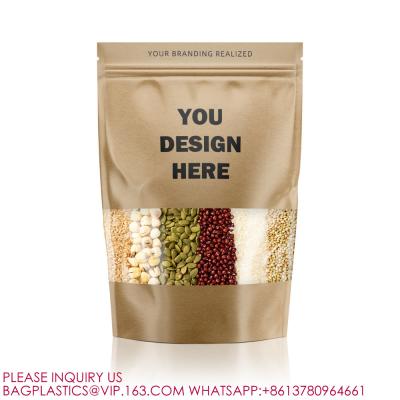 Китай Custom Packaging Resealable Matte Zip Lock Plastic Stand Up Pouch Window Black Mylar Bags продается