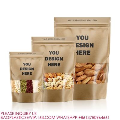 Китай Custom Packaging Resealable Matte Zip Lock Plastic Stand Up Pouch Window Black Mylar Bags продается