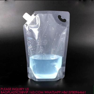 China Reusable Clear Flask Bags Power Spice Sea Salt Packaging Cruise Sneak Drink Spout Pouch for sale