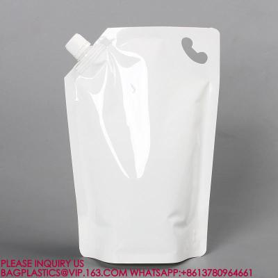 China Reusable Clear Flask Bags Power Spice Sea Salt Packaging Cruise Sneak Drink Spout Pouch for sale