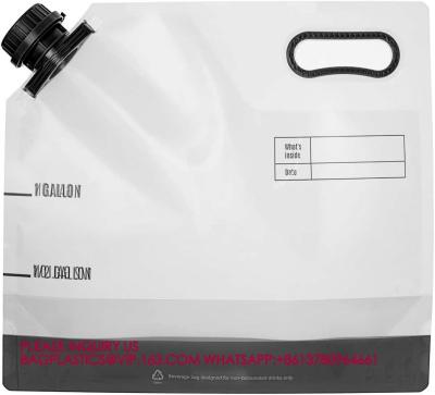 中国 Beer Spout Pouch With Handle Storage Bag With Spout Large Capacity Liquid Doypack Bag 販売のため