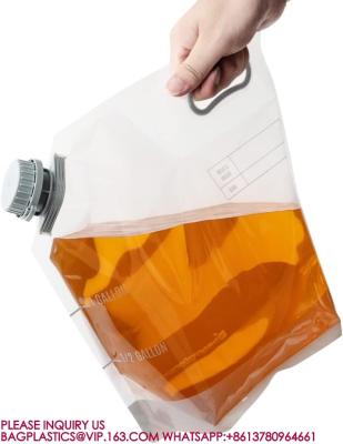 中国 Beer Spout Pouch With Handle Storage Bag With Spout Large Capacity Liquid Doypack Bag 販売のため