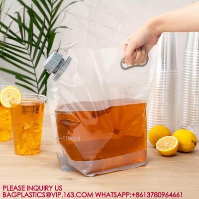 中国 Beer Spout Pouch With Handle Storage Bag With Spout Large Capacity Liquid Doypack Bag 販売のため