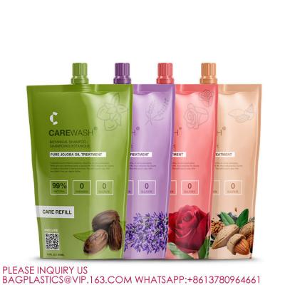 中国 Custom Print Recyclable Refillable Mylar Standup Spout Pouch Bags Shampoo Cosmetics Pack 販売のため