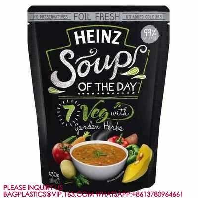 China High Temperature Retort Bag, Retort Pouch Food Packaging, Stand Up Pouch Aluminium Bag for sale