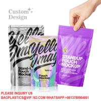 Quality Custom Logo Printing Aluminum Foil Ziplock Stand Up Pouch Matte Glossy Bags With for sale