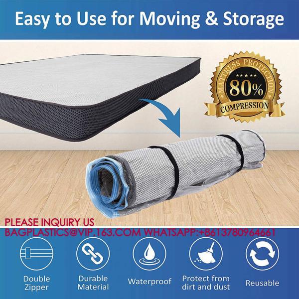 Quality Mattress Vacuum Bag Zip Compression Storage Moving Returns Bag Vacuum Seal for sale