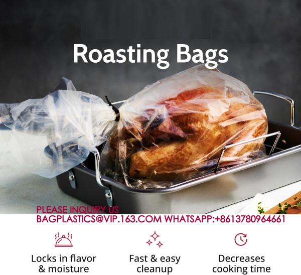 Quality Roasting Bag Cooking Bags Oven Turkey Cooking Bag With Ties Keep Moist Durable for sale