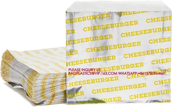 Quality Foil Paper Hot Dog Holders Hamburger Wrapper Combination Pack, Grease Resistant for sale