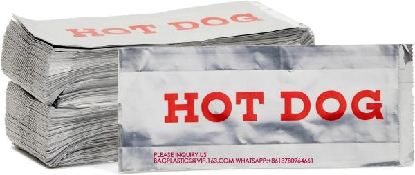 Quality Foil Paper Hot Dog Holders Hamburger Wrapper Combination Pack, Grease Resistant for sale