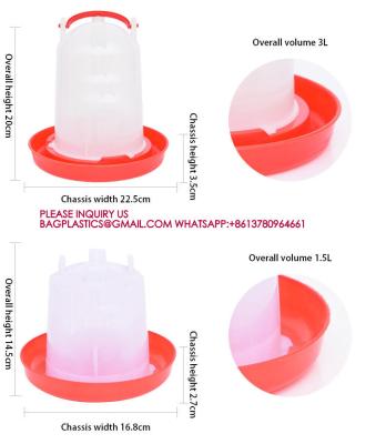 Quality Chick Waterer For Poultry Duck Quail Hanging Poultry Plastic Containers For for sale