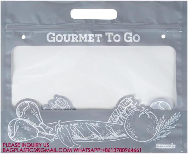 Quality Hot Food Bags, Greaseproof Delivery Bags For Hot Food Built-In Handle, Food for sale