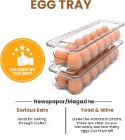 Quality Home Egg Container With Lid And Handle For Refrigerator Organization- Pack Of 2 for sale