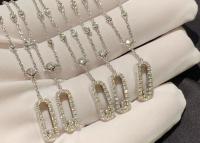 China Saddle Shape White Gold Anklet With Diamonds for sale