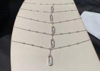 China Saddle Shape White Gold Anklet With Diamonds for sale