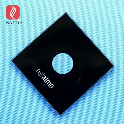 China Custom black silk screen tempered glass cover for outdoor security camera protective for sale