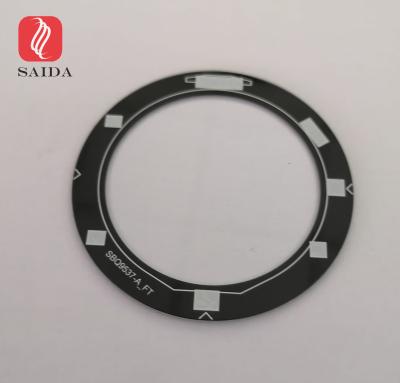 China 2.5D round tempered 42mm Black smart watch glass cover lens for sale