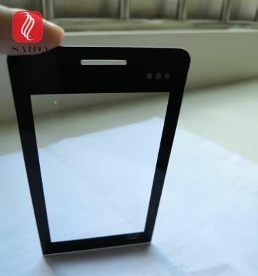 China Custom 1.1mm black silk screen tempered glass cover for Mobile terminal PDA for sale