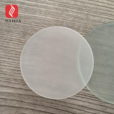 China custom round ultra clear low iron tempered acid etched frosted glass for LED lighting cover for sale