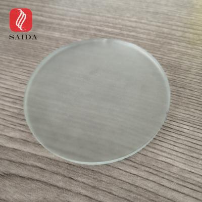 China custom 4mm thickness round clear tempered sandblasted frosted glass for LED lighting cover for sale