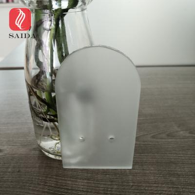 China custom 4mm thickness clear tempered sandblasted frosted glass with holes for outdoor LED lighting cover for sale