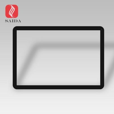 China 2-10inch custom Black masked and rounded corners cover lens Chemically Strengthened for automotive LCD displays for sale